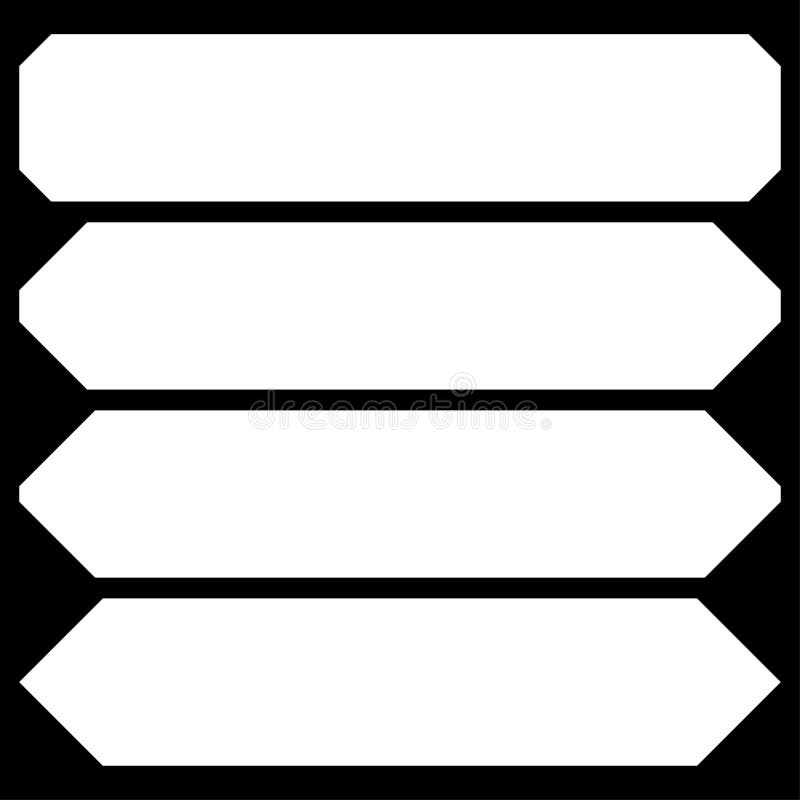 Simple Geometric Button, Banner, Plaque Shape, Design Element Vector ...