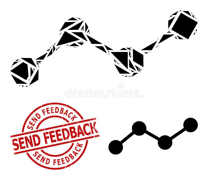 Geometric Chart Icon Mosaic and Scratched Send Feedback Seal Stock ...