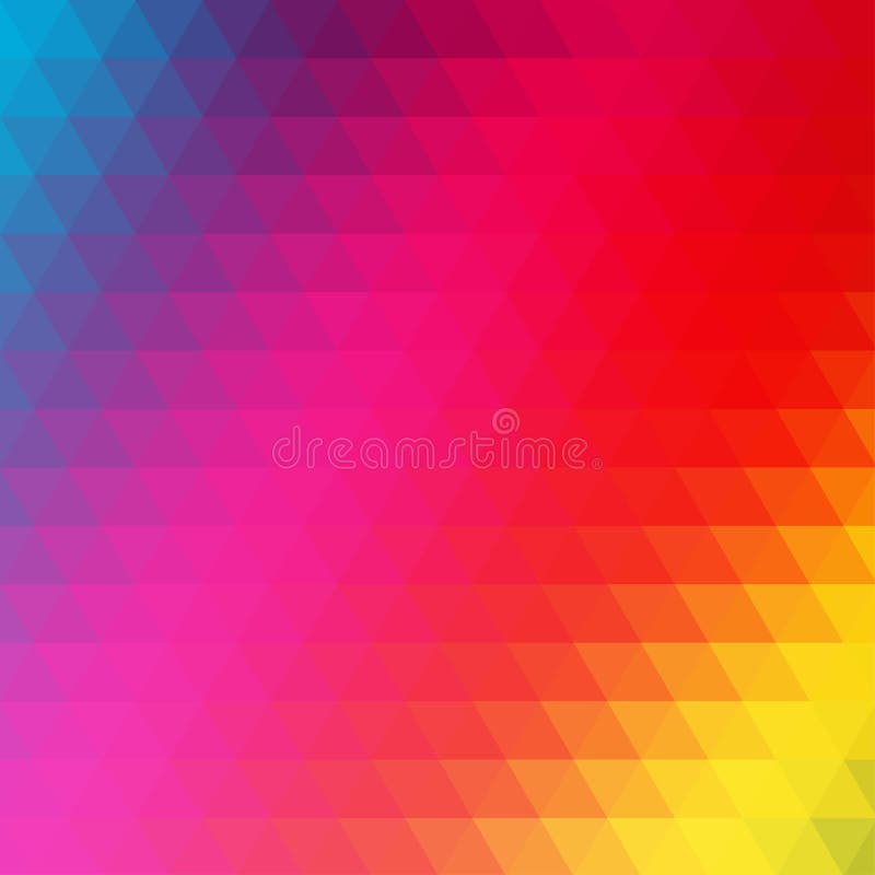 Simple Geometric Colored Triangle Rainbow Vector Background Stock ...