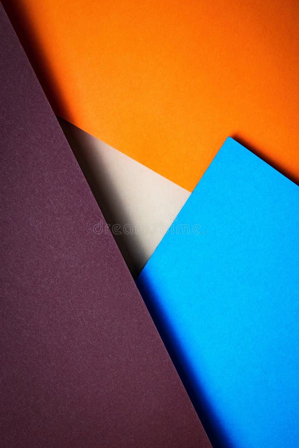 Simple Geometric Composition with Colored Papers Stock Photo - Image of ...