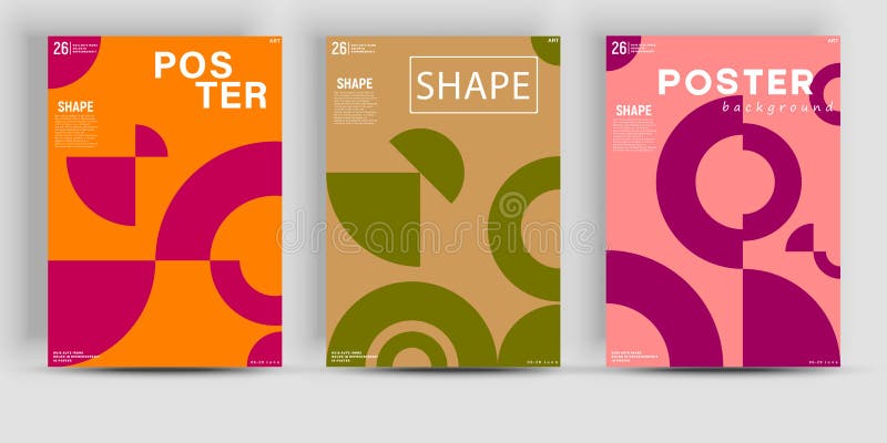 Simple Geometric Covers Set. Minimalist Vector Templates. Useful for ...