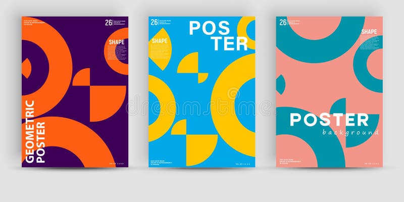 Simple Geometric Covers Set. Minimalist Vector Templates Stock Vector ...