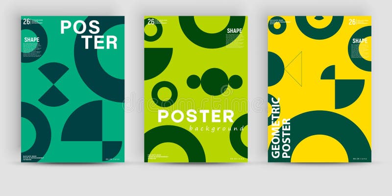 Simple Geometric Covers Set. Minimalist Vector Templates Stock Vector ...