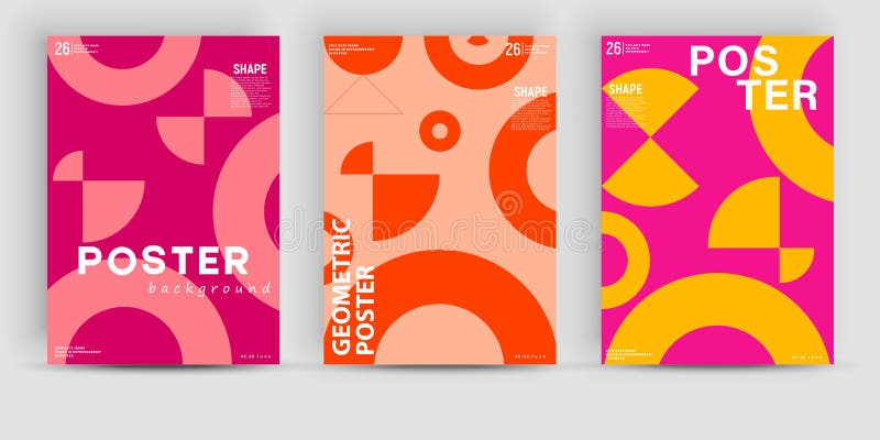 Simple Geometric Covers Set. Minimalist Vector Templates Stock Vector ...