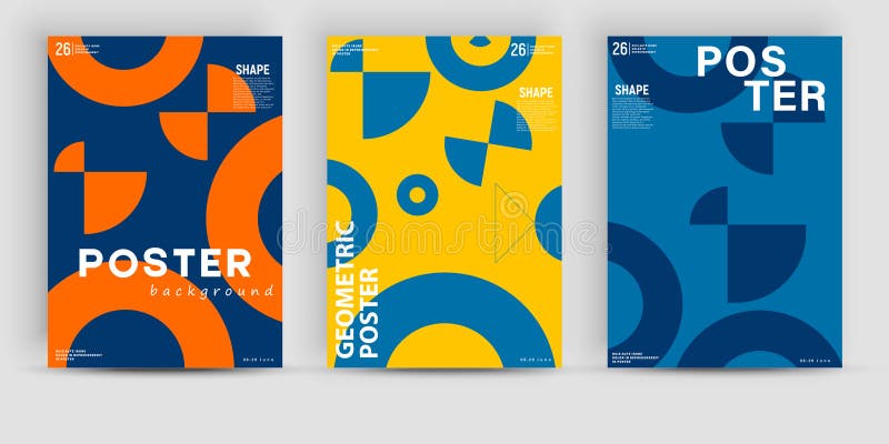 Simple Geometric Covers Set. Minimalist Vector Templates Stock Vector ...