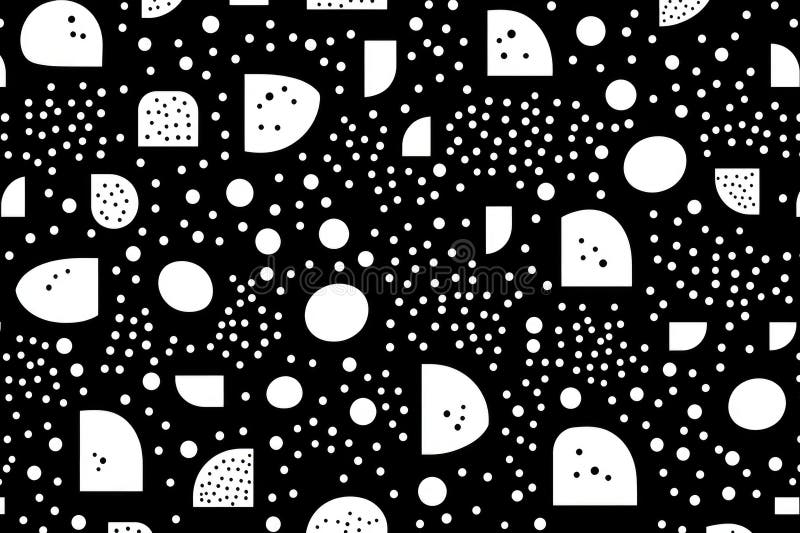 Simple Geometric Design Featuring Alternating Circles and Dots on a Monochromatic Background ...