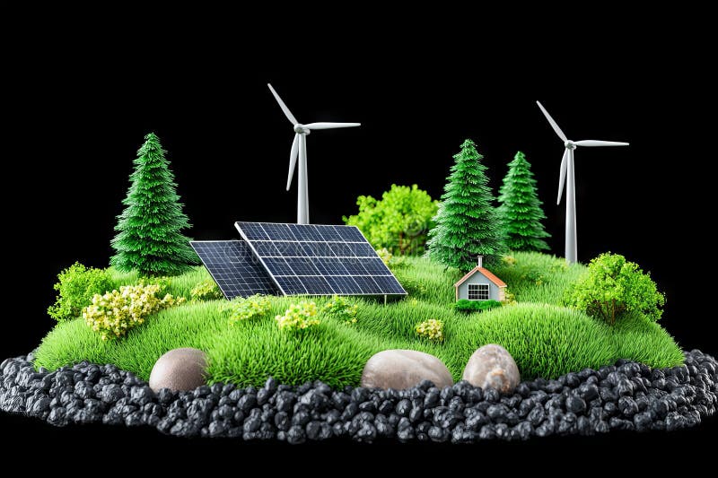 A Simple Geometric Design Showcasing Renewable Energy Sources ...