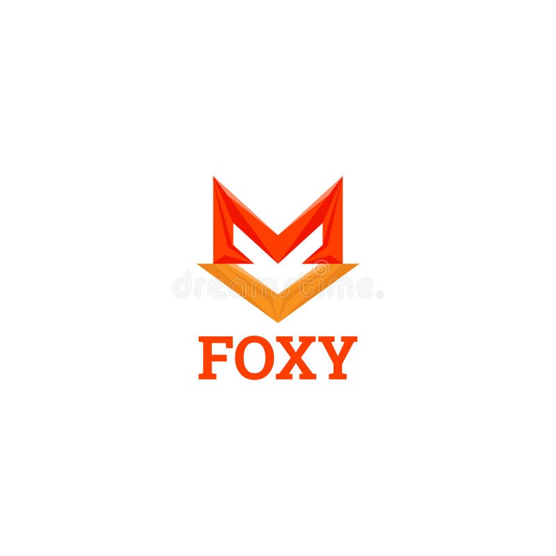 Simple Geometric Fox Shape Logo Sign Symbol Icon Stock Illustration ...