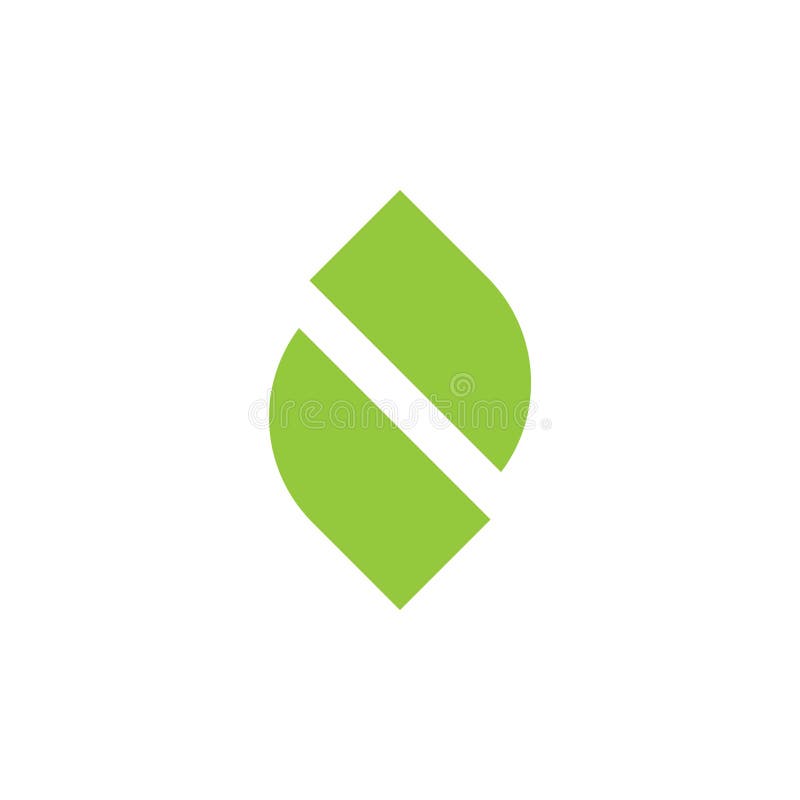 Simple Geometric Green Leaf Logo Vector Stock Vector - Illustration of ...