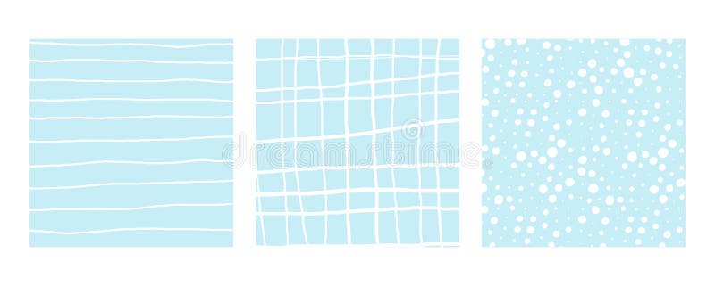 Simple Geometric Hand Drawn Irregular Patterns. Colored Doodle ...