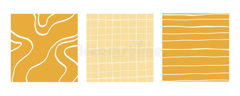 Simple Geometric Hand Drawn Irregular Patterns. Colored Doodle ...
