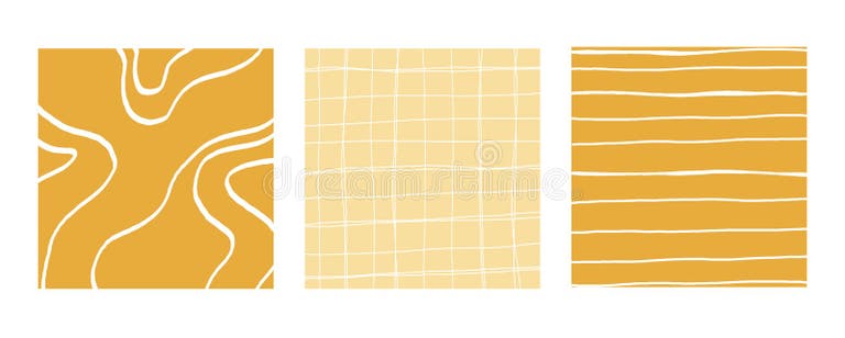 Simple Geometric Hand Drawn Irregular Patterns. Colored Doodle ...