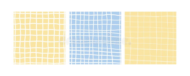 Simple Geometric Hand Drawn Irregular Patterns. Colored Doodle ...