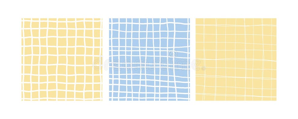 Simple Geometric Hand Drawn Irregular Patterns. Colored Doodle ...