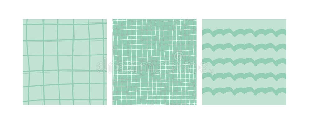 Simple Geometric Hand Drawn Irregular Patterns. Colored Doodle ...