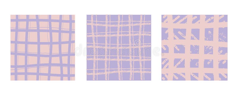 Simple Geometric Hand Drawn Irregular Patterns. Colored Doodle ...