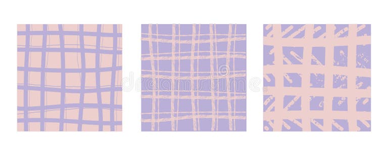 Simple Geometric Hand Drawn Irregular Patterns. Colored Doodle ...