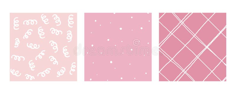 Simple Geometric Hand Drawn Irregular Patterns. Colored Doodle ...