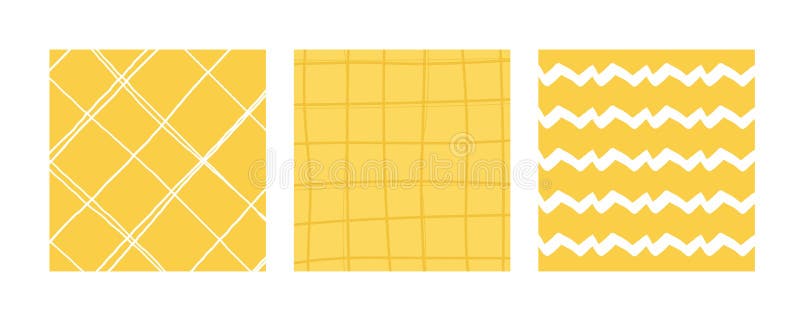 Simple Geometric Hand Drawn Irregular Patterns. Colored Doodle ...