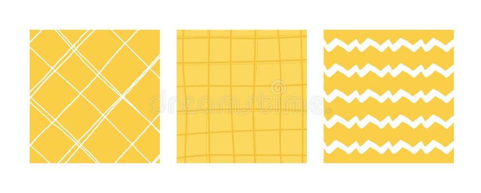 Simple Geometric Hand Drawn Irregular Patterns. Colored Doodle ...
