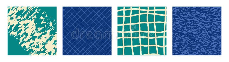 Simple Geometric Hand Drawn Irregular Patterns. Cute Colored Doodle ...