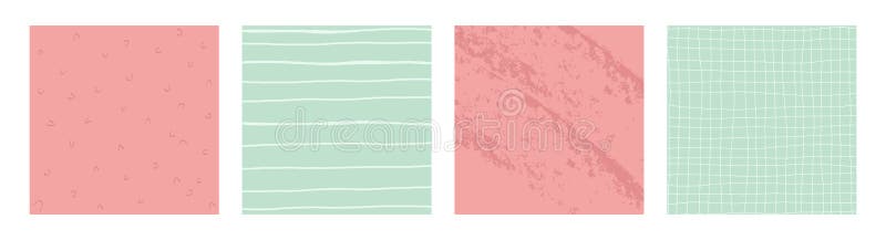 Simple Geometric Hand Drawn Irregular Patterns.Cute Colored Doodle ...