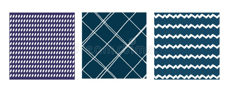 Simple Geometric Hand Drawn Irregular Patterns. Colored Doodle ...