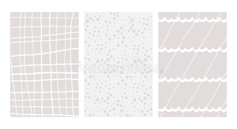 Simple Geometric Hand Drawn Irregular Patterns. Doodle Checkered Simple ...