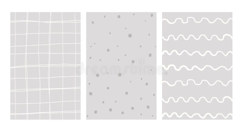 Simple Geometric Hand Drawn Irregular Patterns. Doodle Checkered Simple ...