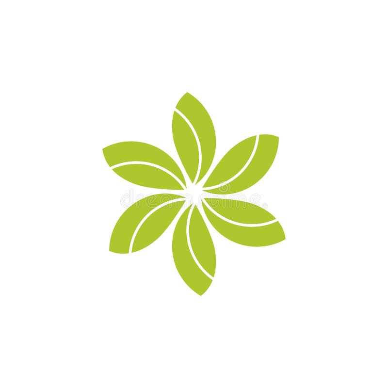 Simple Geometric Leaf Star Flower Shape Symbol Vector Stock ...