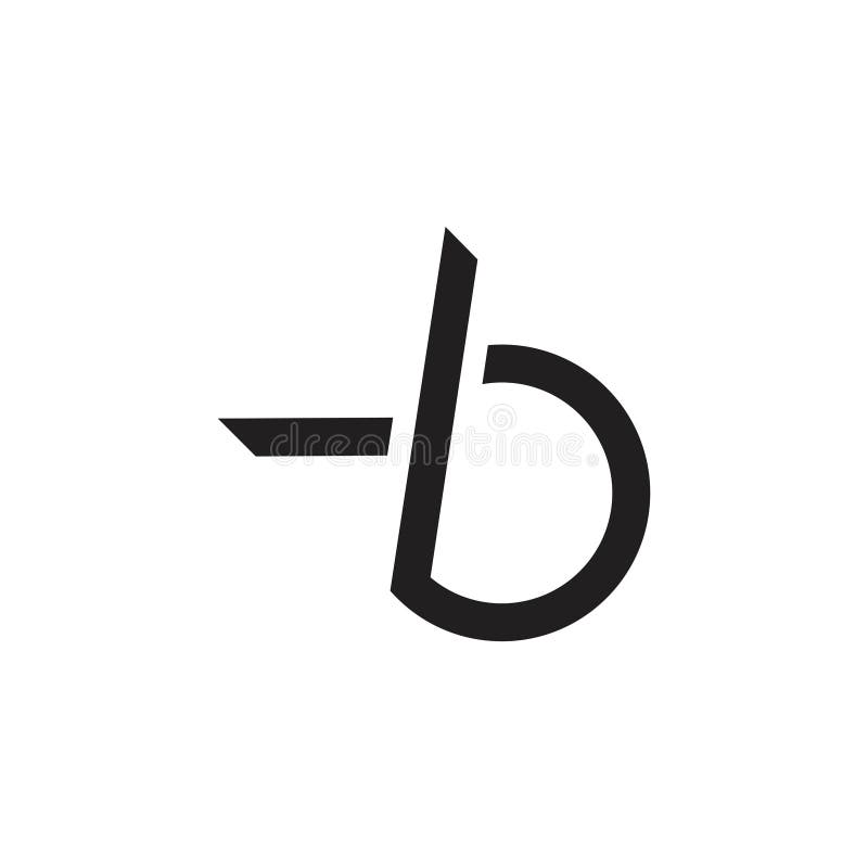 Simple Geometric Letter B Symbol Logo Vector Stock Vector ...