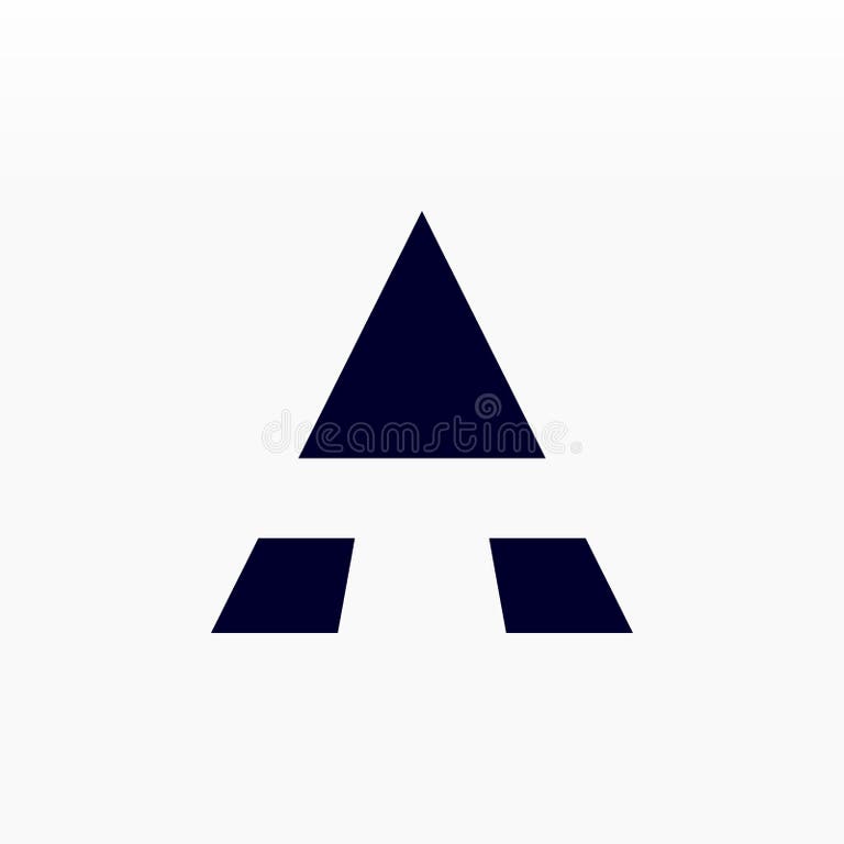 Simple Geometric a or T-shape Logo Template Stock Photo - Illustration ...