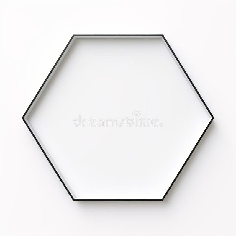 Simple Geometric Nonagon Design on White Background Image Stock ...
