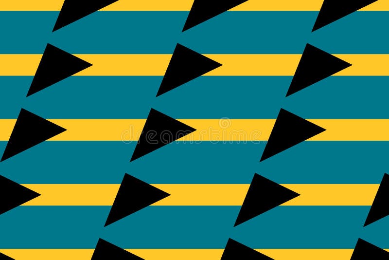 Simple Geometric Pattern in the Colors of the National Flag of Bahamas ...