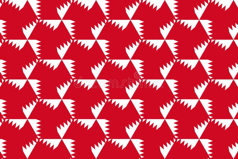 Simple Geometric Pattern in the Colors of the National Flag of Bahrain ...