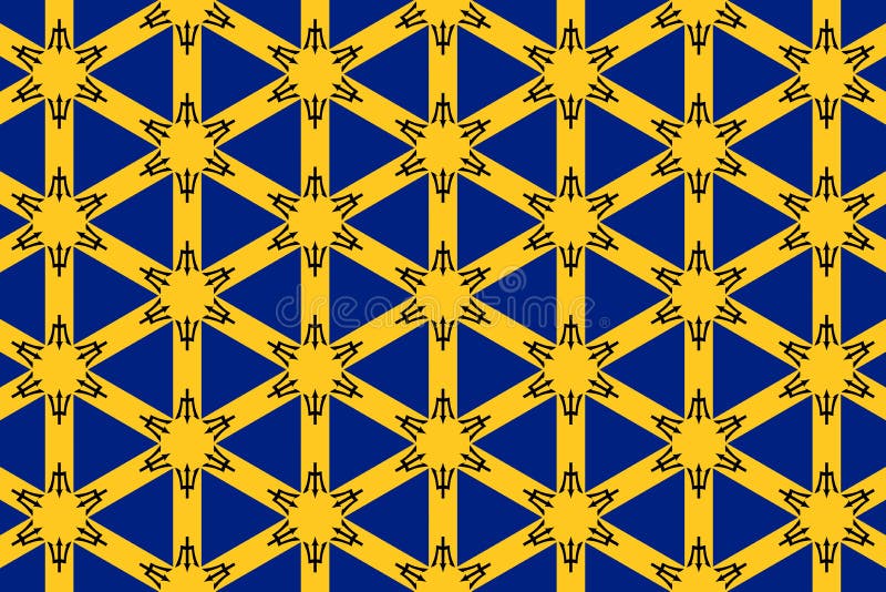 Simple Geometric Pattern in the Colors of the National Flag of Barbados ...