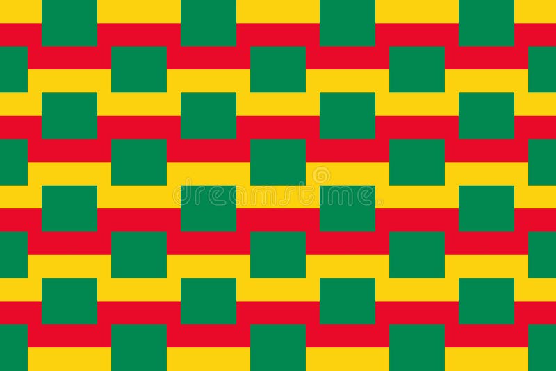 Simple Geometric Pattern in the Colors of the National Flag of Benin ...