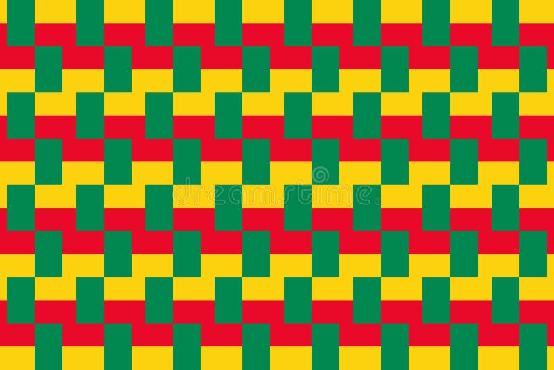 Simple Geometric Pattern in the Colors of the National Flag of Benin ...