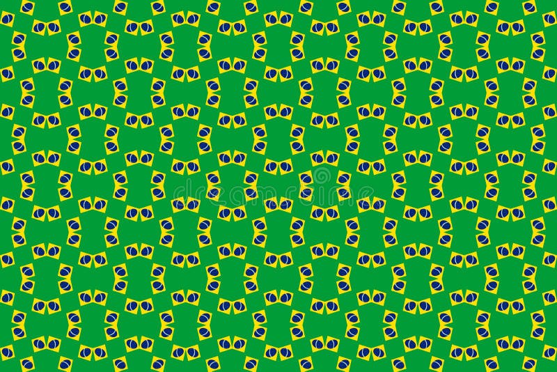 Simple Geometric Pattern in the Colors of the National Flag of Brazil ...