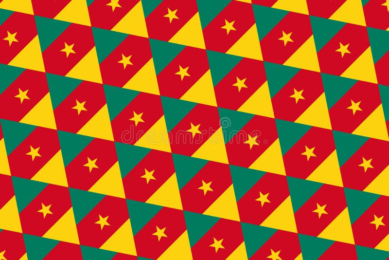 Simple Geometric Pattern in the Colors of the National Flag of Cameroon ...