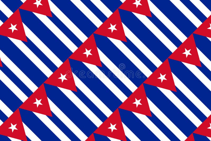 Simple Geometric Pattern in the Colors of the National Flag of Cuba ...