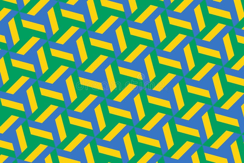 Simple Geometric Pattern in the Colors of the National Flag of Gabon ...