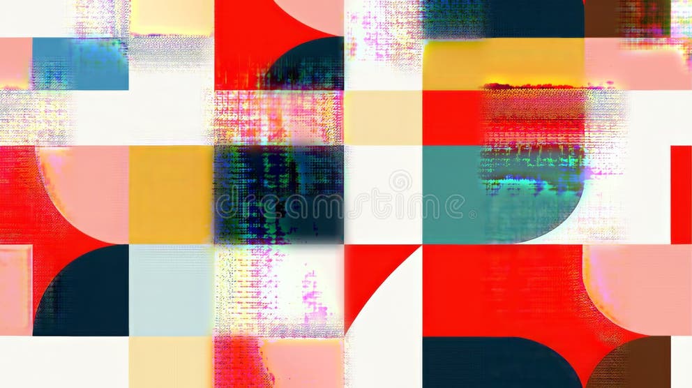 Simple Geometric Pattern Design with Basic Geometry Forms Stock ...