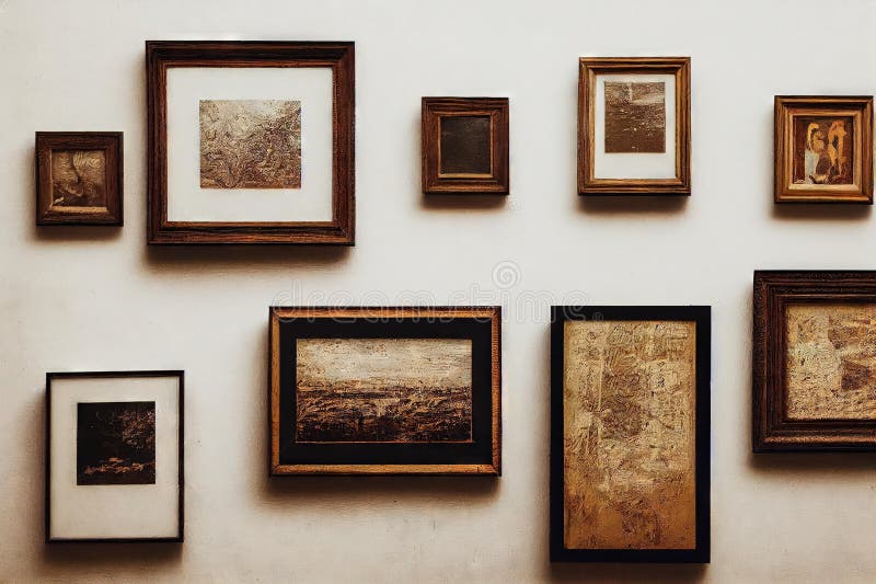 Simple Geometric Picture Frame Mockupt for Photos and Posters. Stock ...