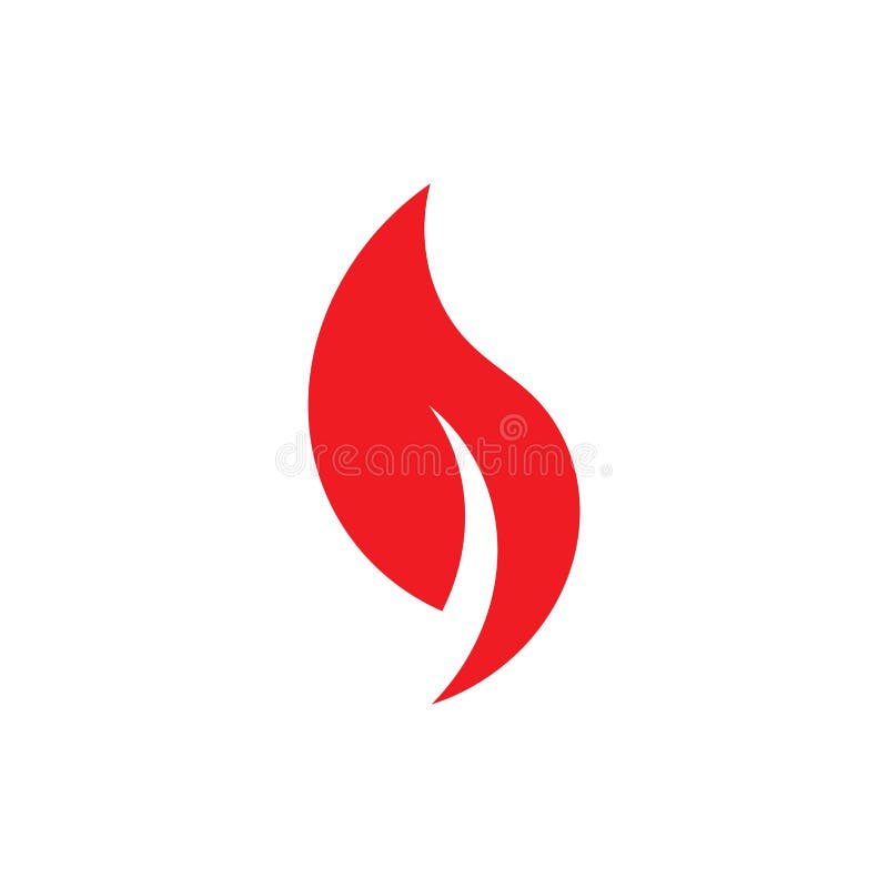 Simple Geometric Red Flame Symbol Logo Vector Stock Vector ...