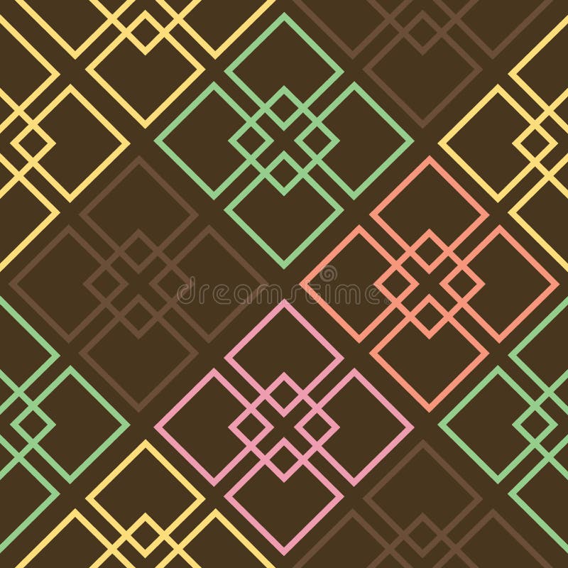 Simple Geometric Repeating Pattern with Colorful Squares. Seamless ...