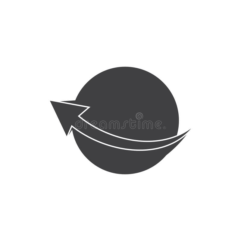 Simple Geometric Round Planet Global Symbol Vector Stock Vector ...