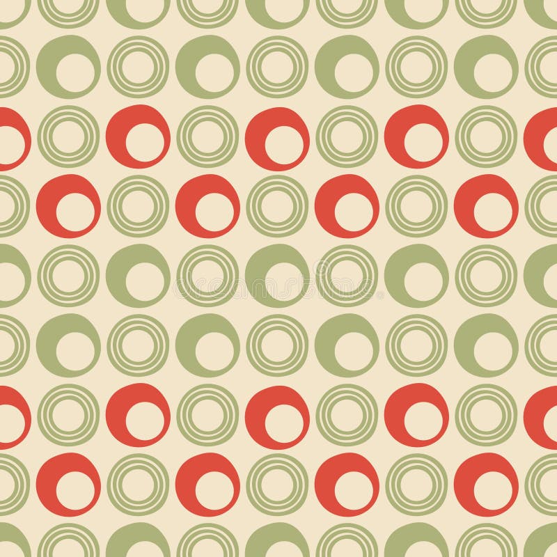 Simple Geometric Seamless Pattern with Creative Circles in Rows in ...