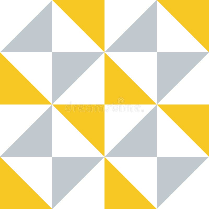 Simple Geometric Seamless Pattern with Yellow and Gray Triangles on a ...