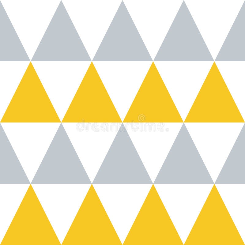 Simple Geometric Seamless Pattern with Yellow and Gray Triangles on a ...